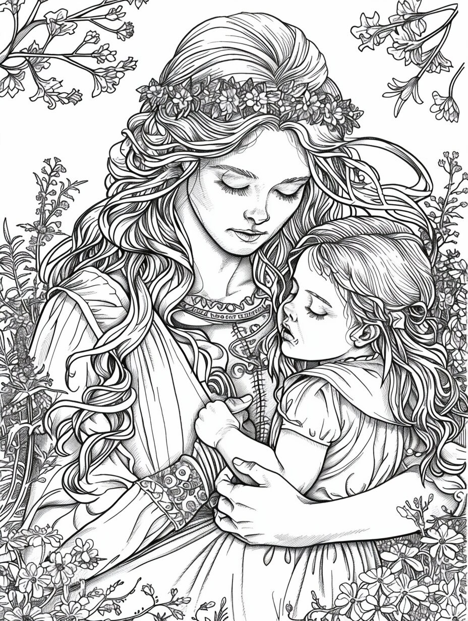 Celebrate Mom! 150+ Printable Mother's Day Coloring Pages - Instant ...