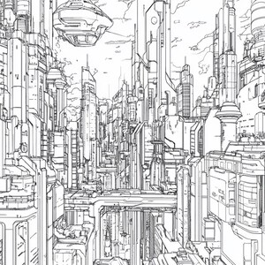Cyberpunk Coloring Pages - Over 100 Futuristic & Dystopian Designs ...
