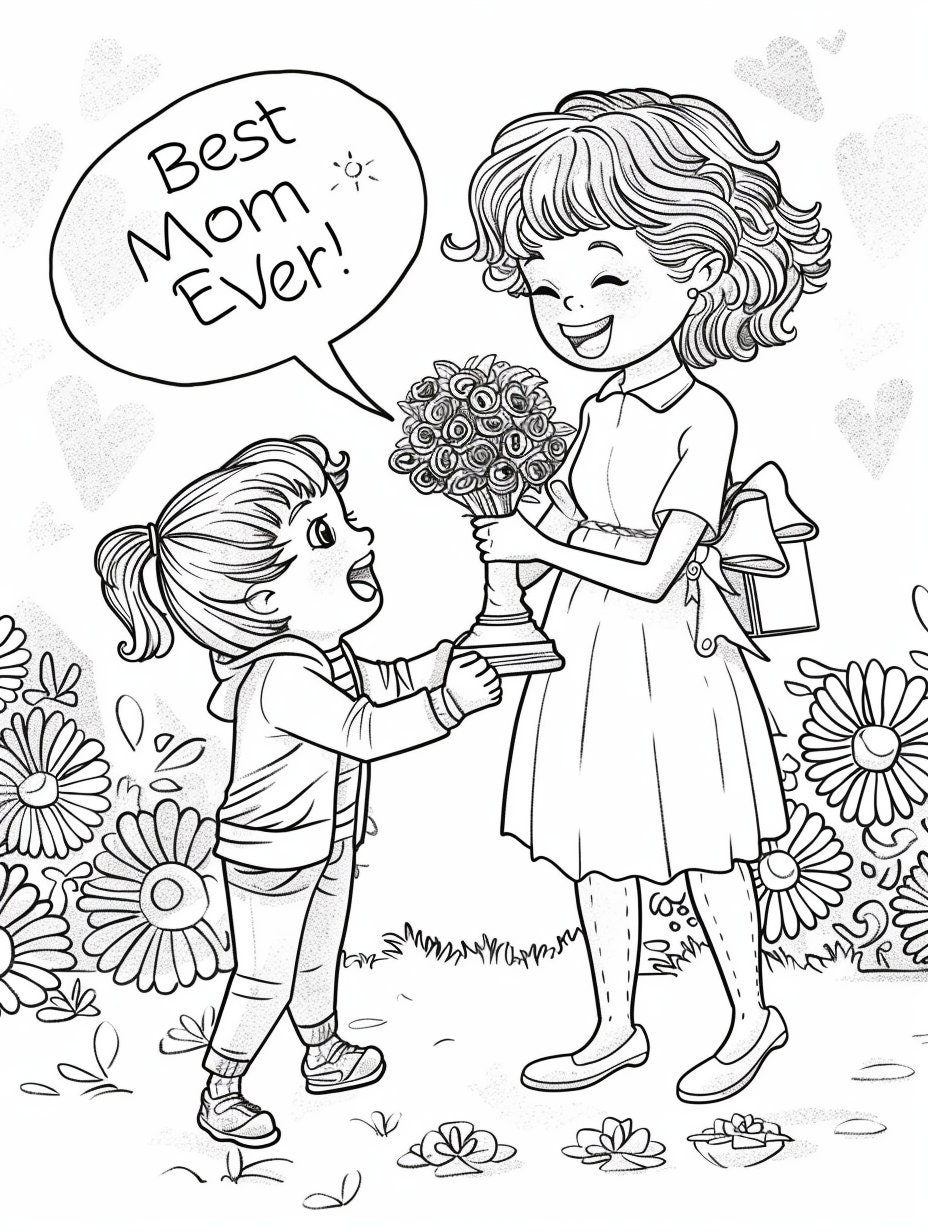 Celebrate Mom! 150+ Printable Mother's Day Coloring Pages - Instant ...