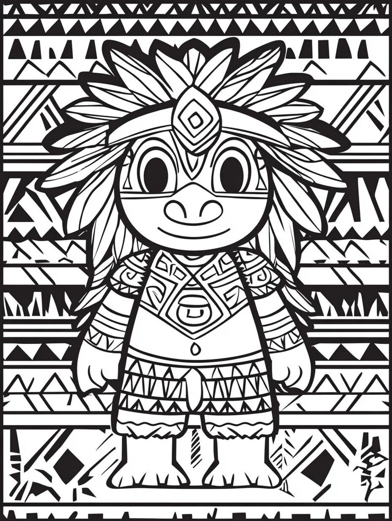 Samoan Art Coloring Pages for Kids Over 100 Unique Pages of Polynesian ...