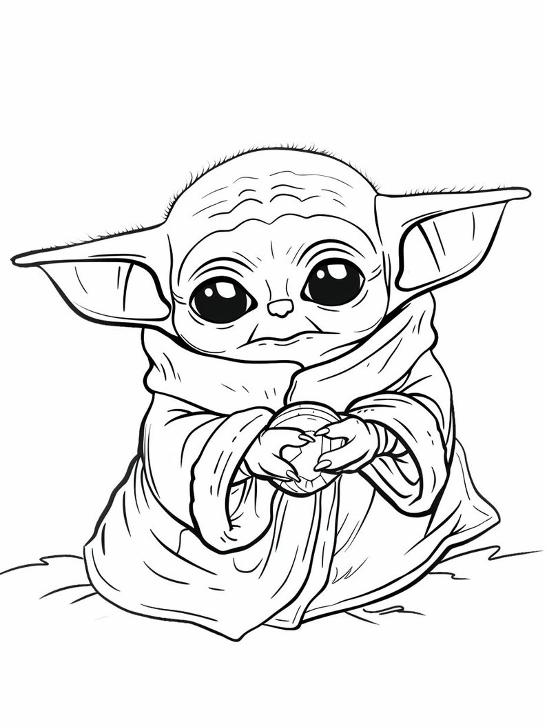 Embrace the Cuteness! Over 100 Baby Yoda Coloring Pages - Printable ...