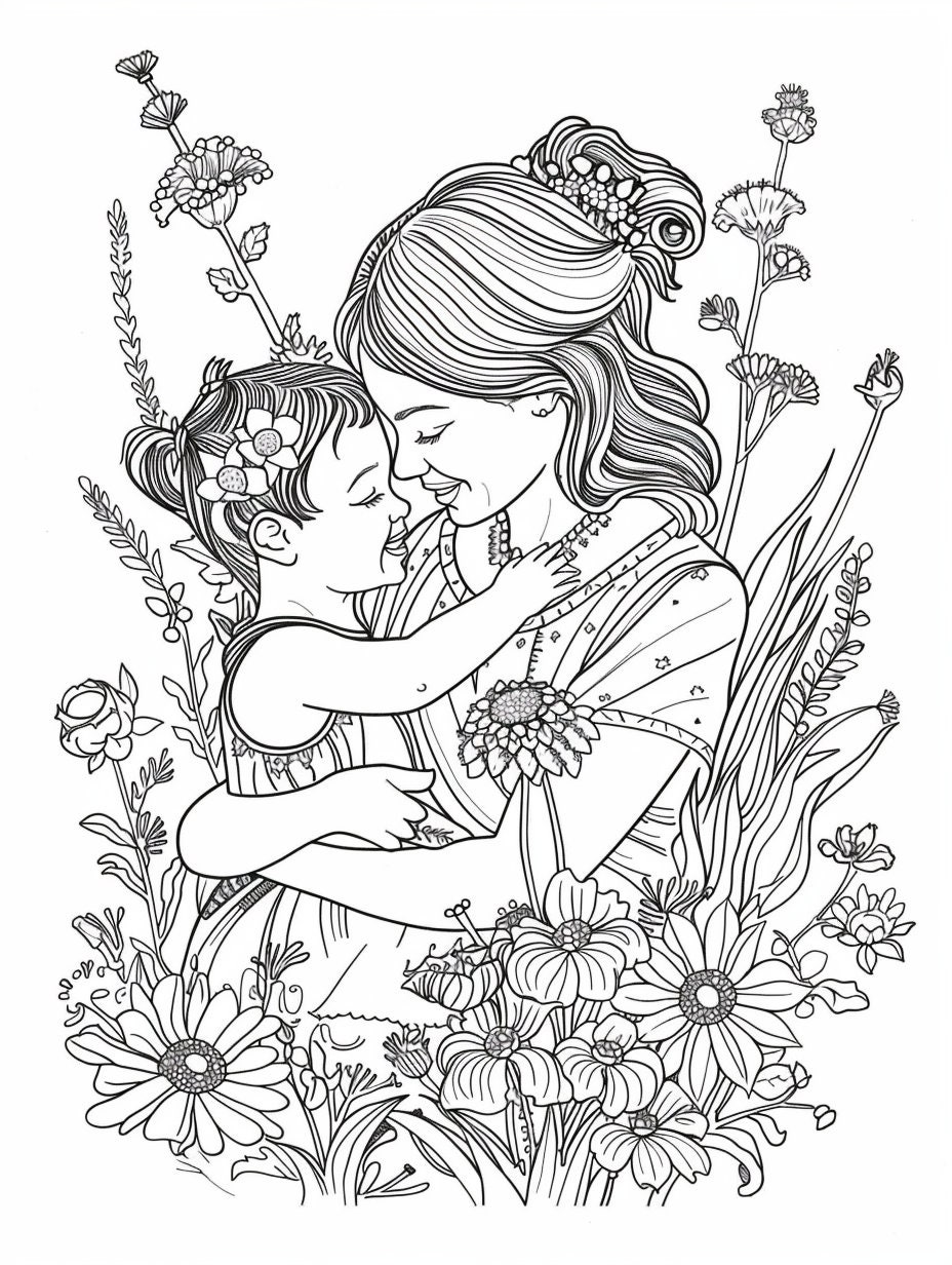 Celebrate Mom! 150+ Printable Mother's Day Coloring Pages - Instant ...