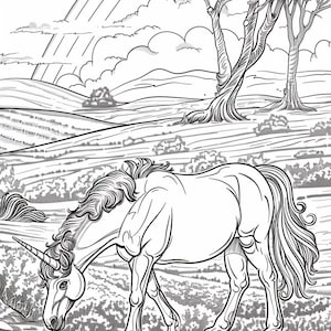 Magical Unicorn Coloring Adventure - Over 200 Pages Printable Digital ...