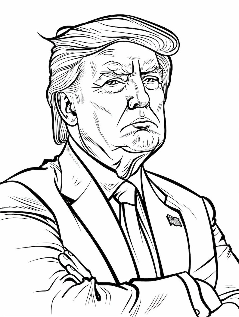 Over 100 President Trump Coloring Pages - Printable, Digital Download ...