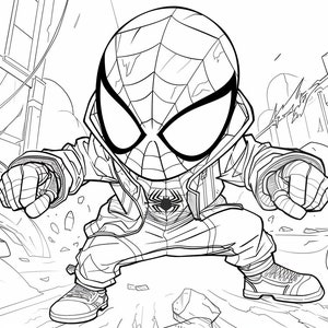 Nearly 300 Printable Marvel Chibi Coloring Pages - Digital Download - Etsy