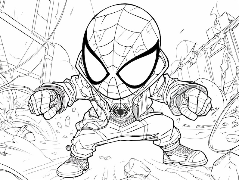 Nearly 300 Printable Marvel Chibi Coloring Pages - Digital Download - Etsy