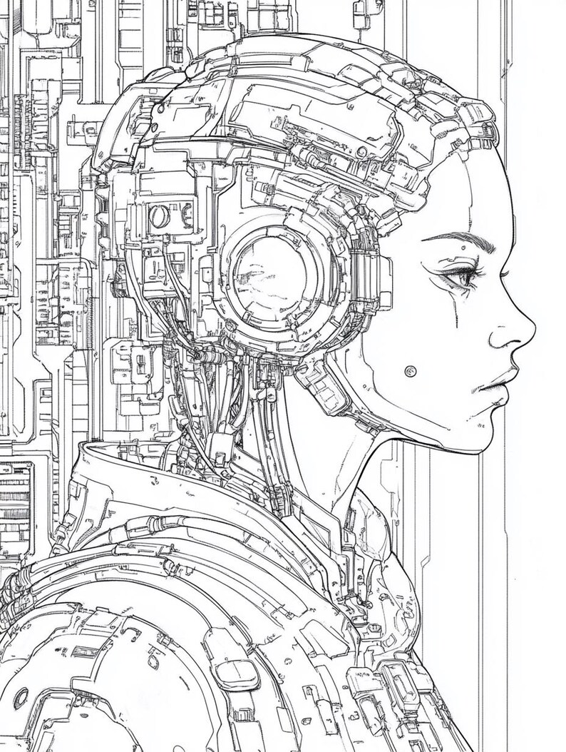 Cyberpunk Coloring Pages Over 100 Futuristic & Dystopian Designs ...