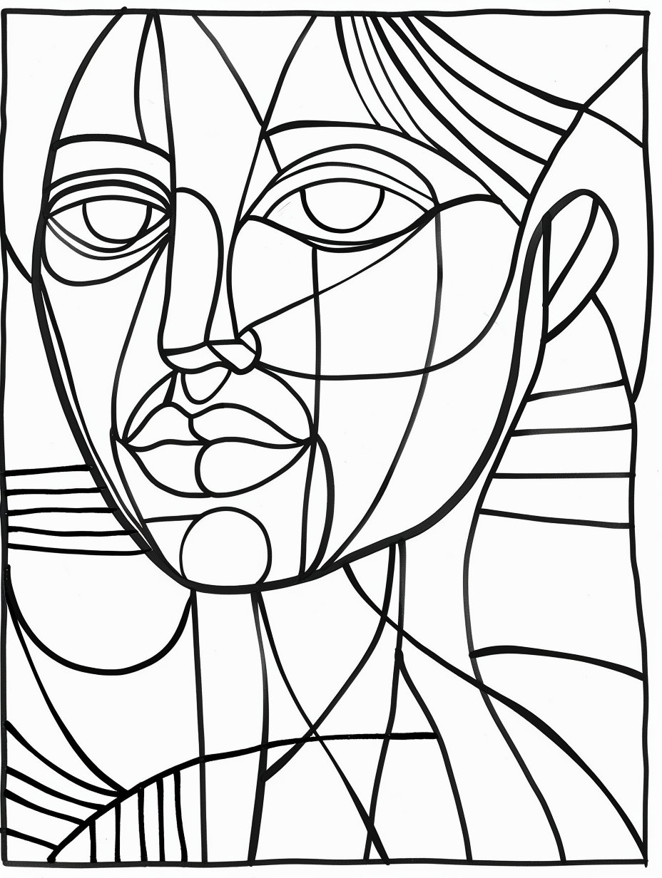 150 Unique Abstract Portrait Coloring Pages Digital Download Artistic ...