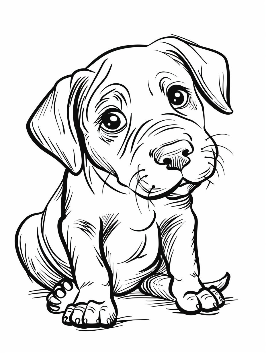 Get Your Puppy Fix! Over 200 Printable Puppy Coloring Pages - Digital ...