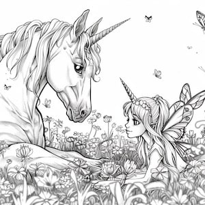 Magical Unicorn Coloring Adventure - Over 200 Pages Printable Digital ...