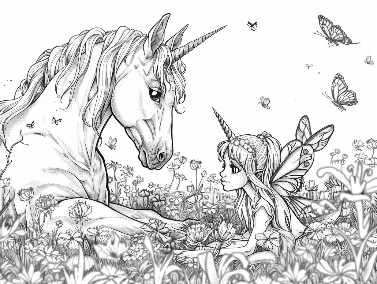 Magical Unicorn Coloring Adventure Over 200 Pages Printable Digital ...