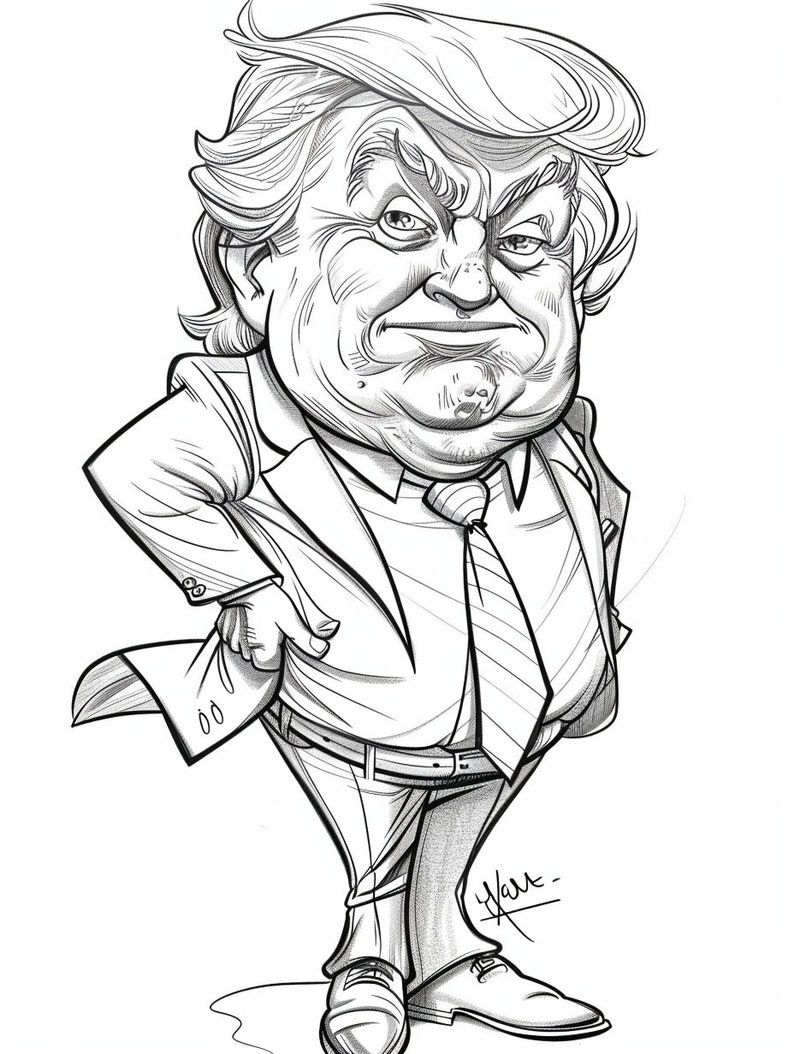 Over 100 President Trump Coloring Pages - Printable, Digital Download ...