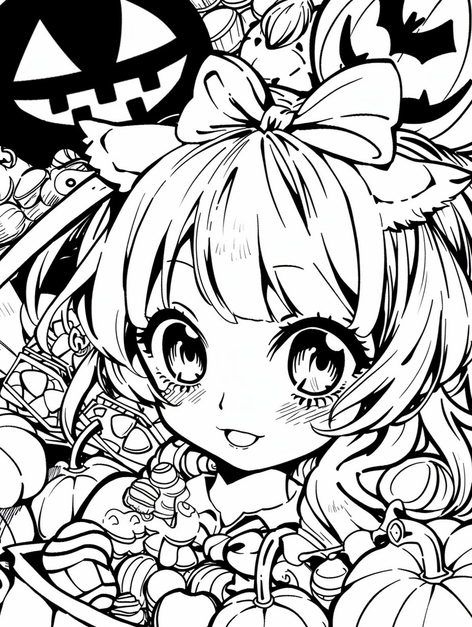 Embrace the Spooky and Cute! Over 200 Chibi Halloween Coloring Pages ...