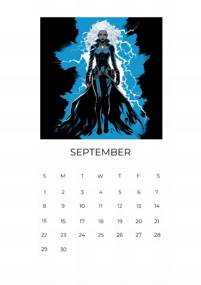 Storm 2024 Printable Calendar Marvel's X-men - Etsy