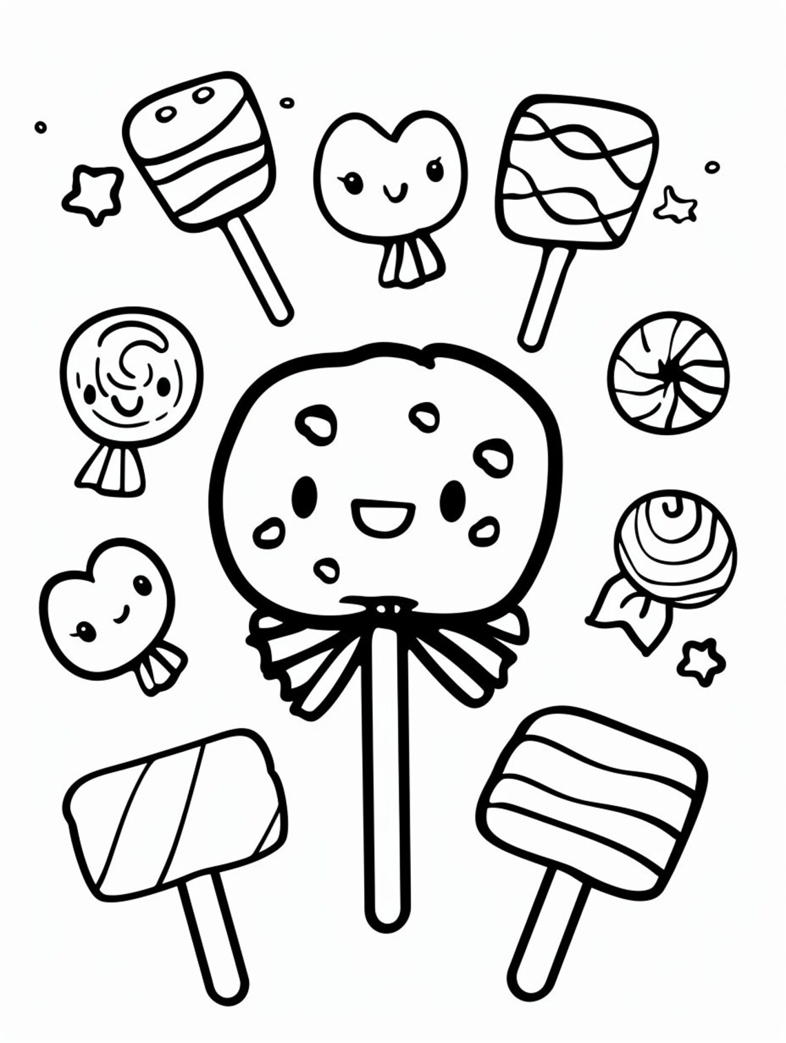 250 Adorable Kawaii Food Coloring Pages Printable, Digital Download - Etsy