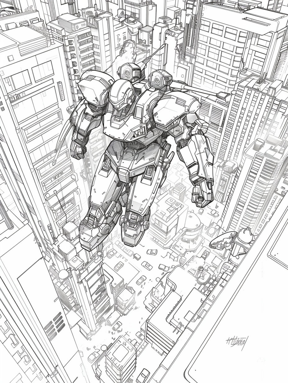 Gear Up! 200+ Printable Mecha Coloring Pages - Digital Download - Etsy