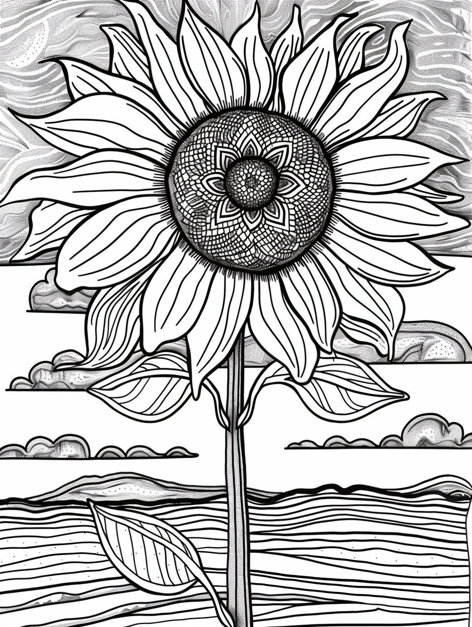 Embrace the Sunshine! Nearly 200 Sunflower Coloring Pages - Printable ...