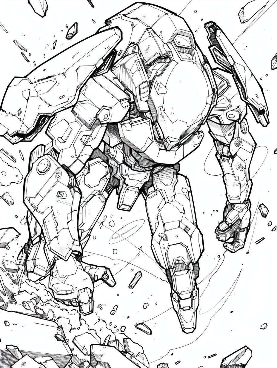Gear Up! 200+ Printable Mecha Coloring Pages - Digital Download - Etsy