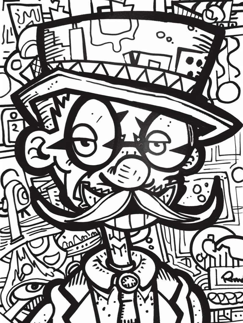 Unleash Your Urban Creativity! Over 200 Street Artist Style Coloring ...