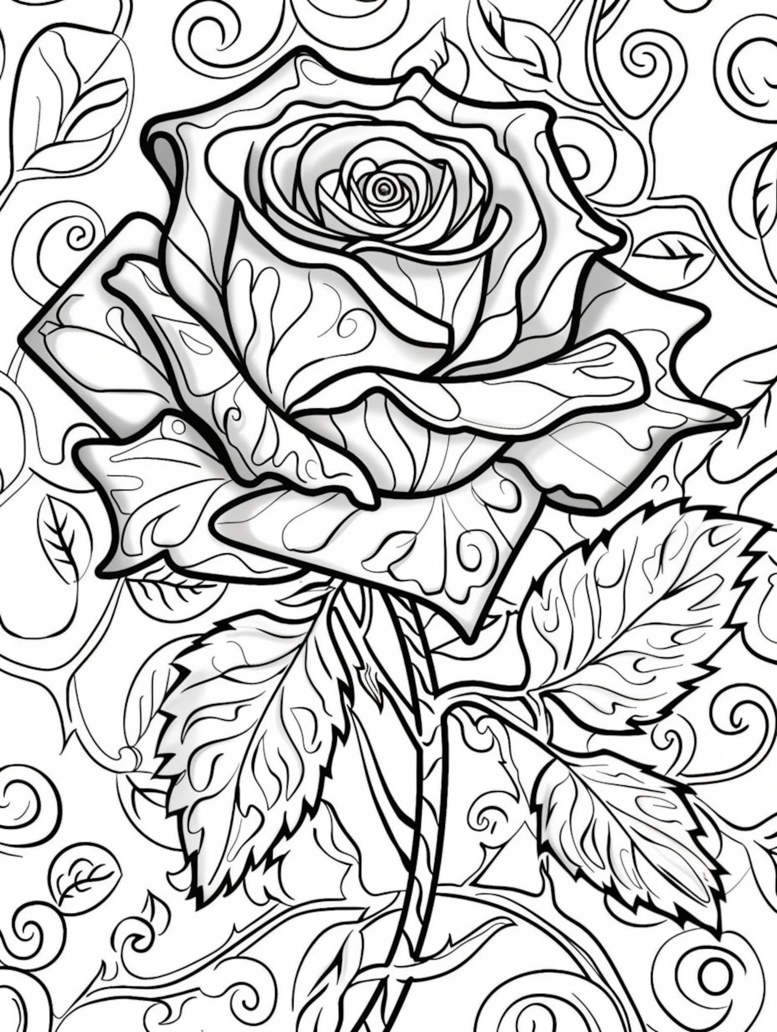 Embrace the Beauty of Roses! Over 250 Rose Coloring Pages - Printable ...