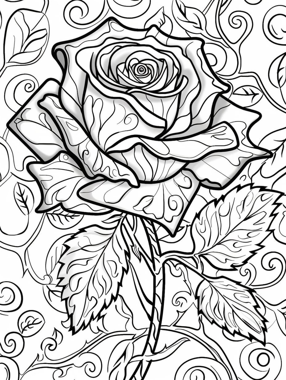 Embrace the Beauty of Roses! Over 250 Rose Coloring Pages - Printable ...