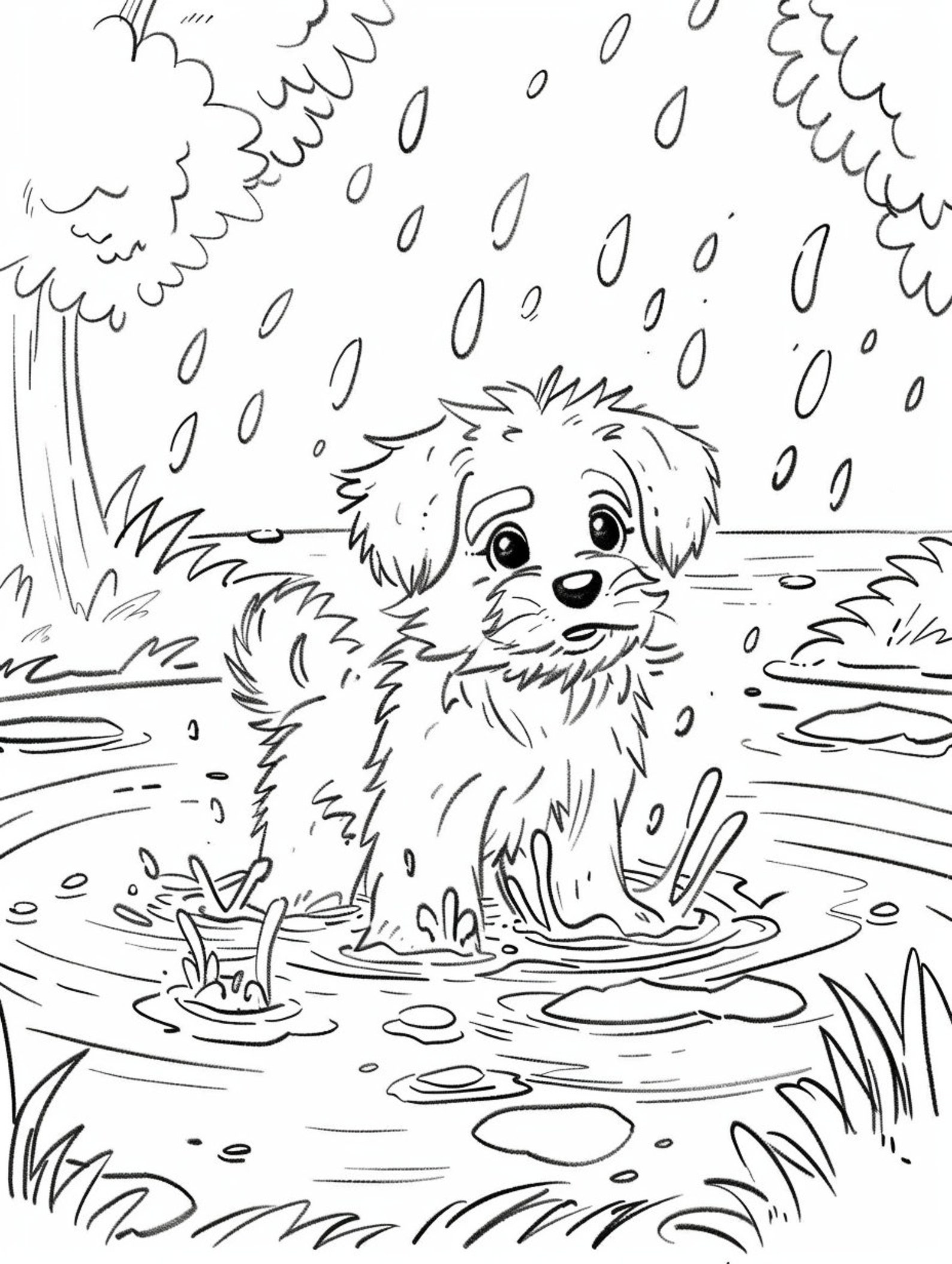 Get Your Puppy Fix! Over 200 Printable Puppy Coloring Pages - Digital ...