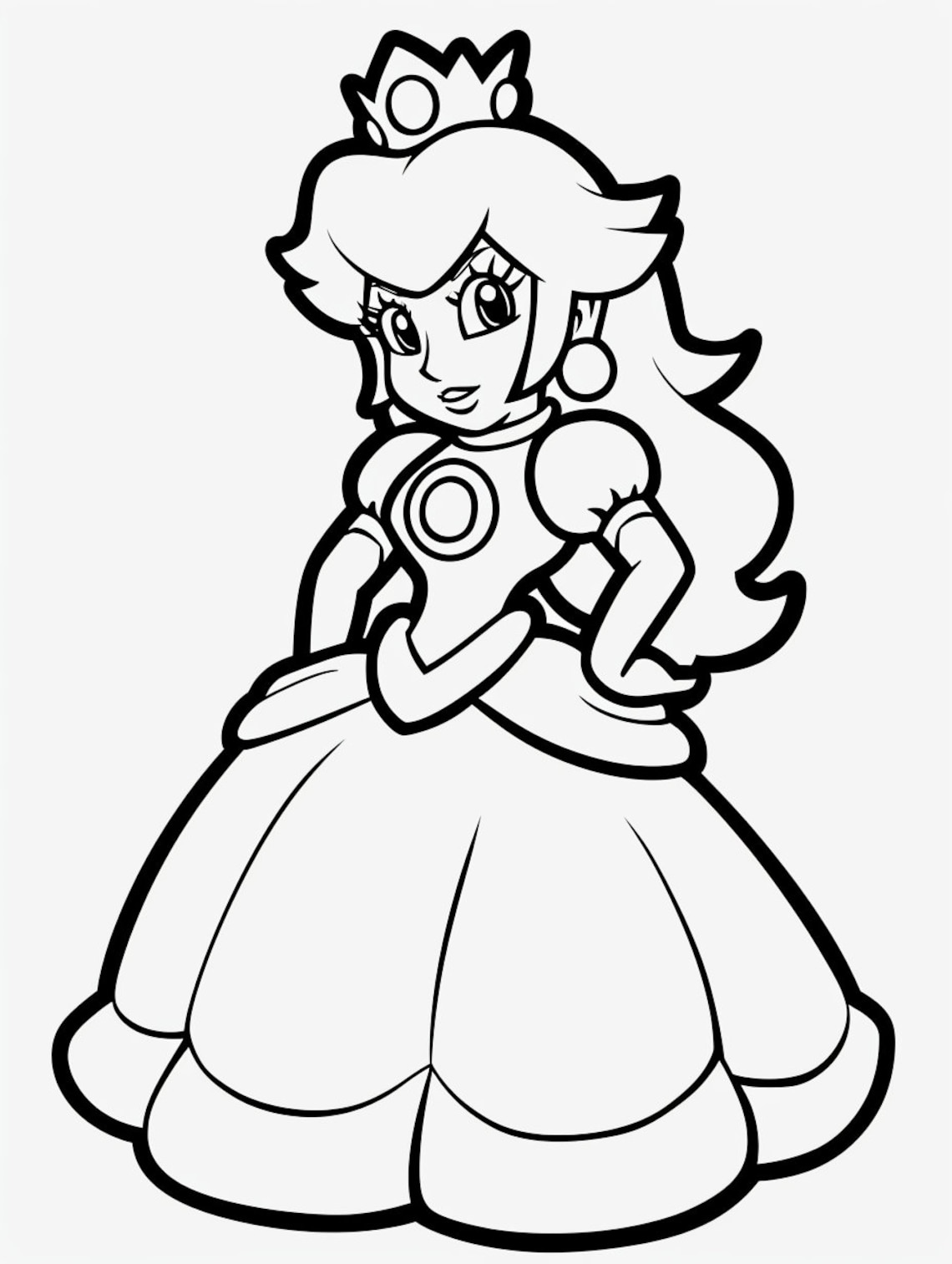 Princess Peach Coloring Adventure - 300+ Pages Printable Digital ...