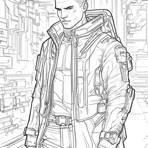 Cyberpunk Coloring Pages - Over 100 Futuristic & Dystopian Designs ...