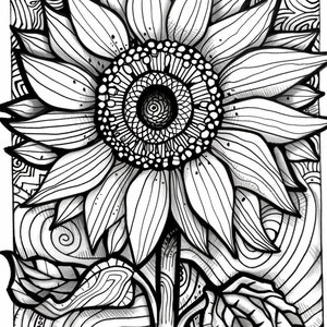 Embrace the Sunshine! Nearly 200 Sunflower Coloring Pages - Printable ...