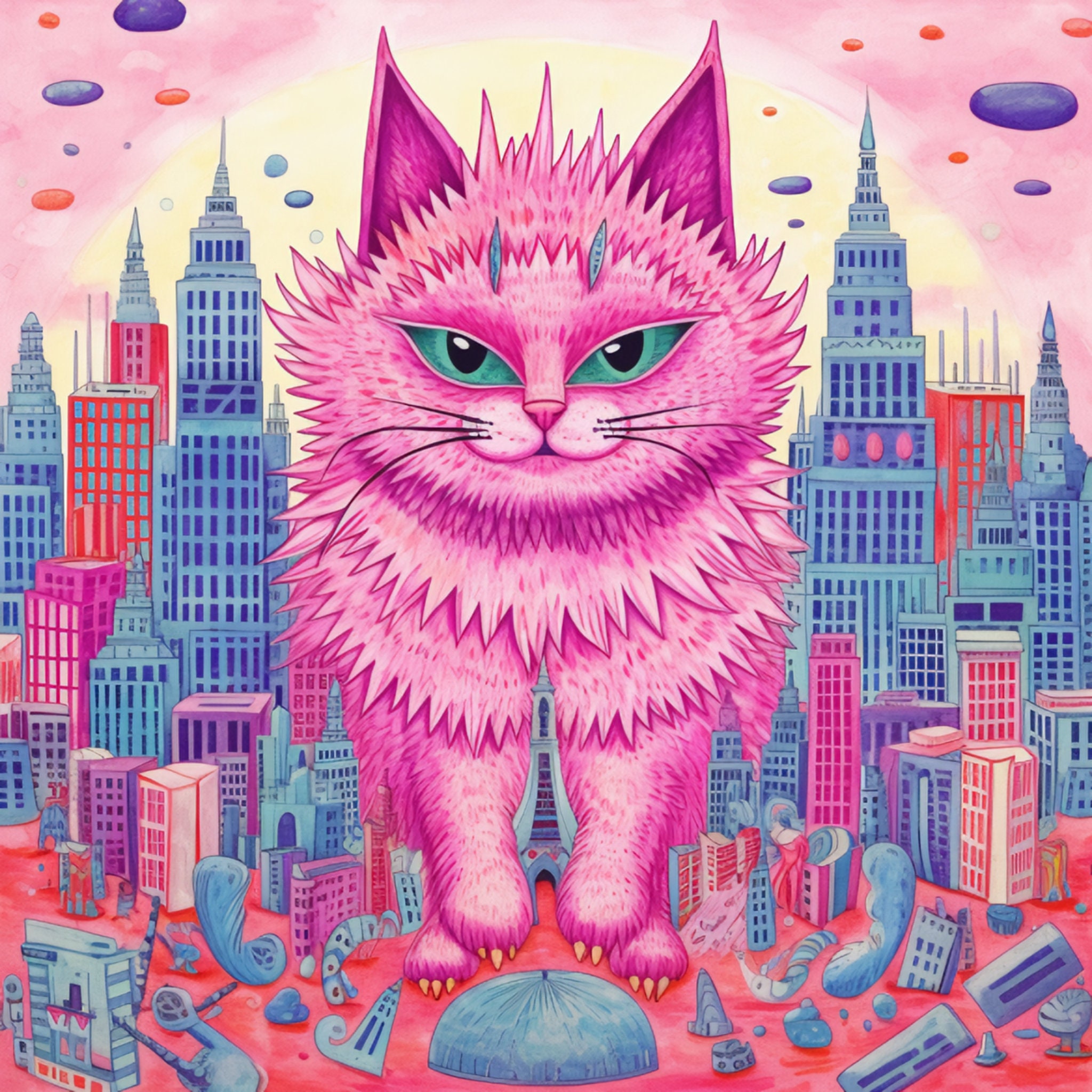 Catzilla JPG PNG Over 50 for Digital Download: Unleash Your Imagination ...