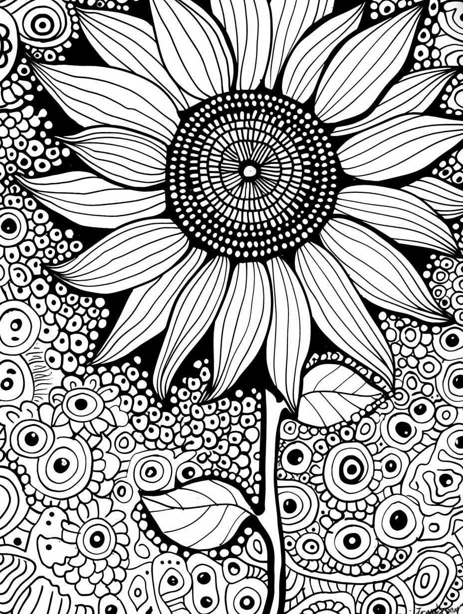 Embrace the Sunshine! Nearly 200 Sunflower Coloring Pages - Printable ...