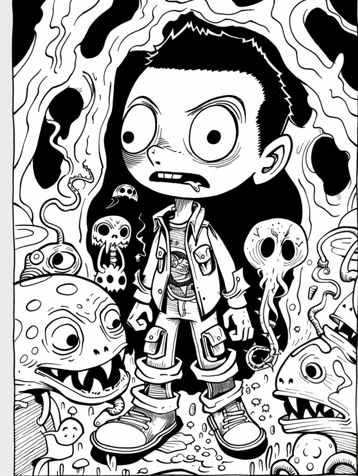 Embrace the Weird & Wonderful! Over 100 Random, Strange Coloring Pages ...
