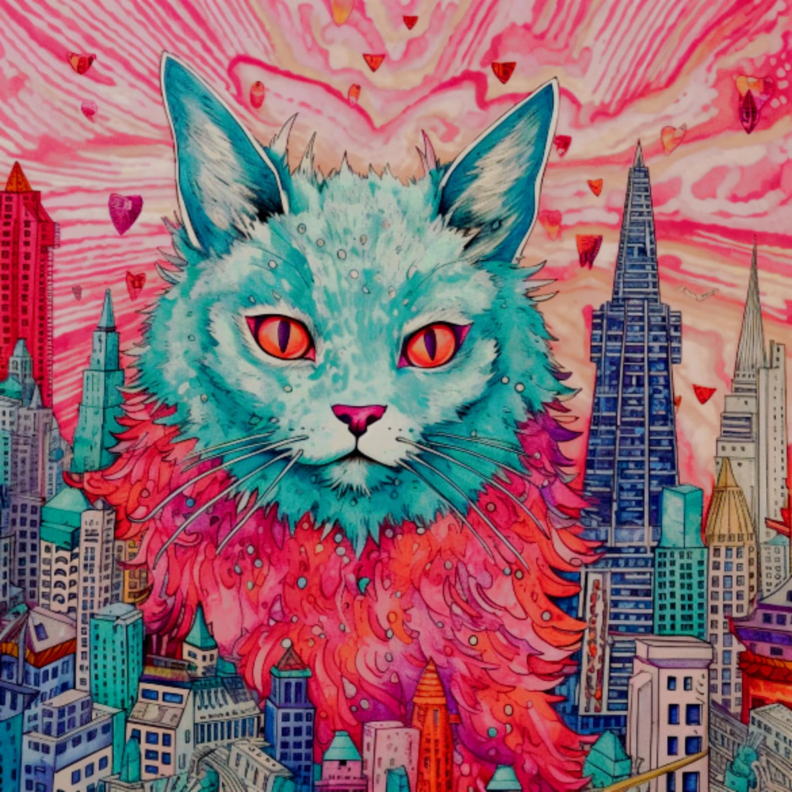 Catzilla JPG PNG Over 50 for Digital Download: Unleash Your Imagination ...