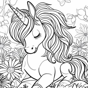 Magical Unicorn Coloring Adventure - Over 200 Pages Printable Digital ...