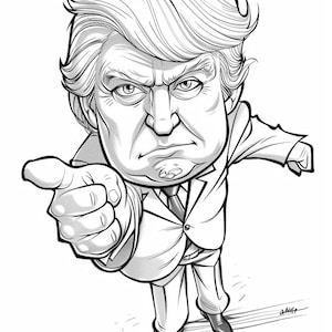 Over 100 President Trump Coloring Pages - Printable, Digital Download ...