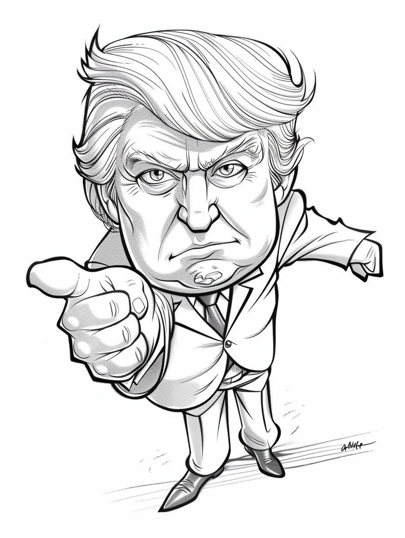 Over 100 President Trump Coloring Pages - Printable, Digital Download ...