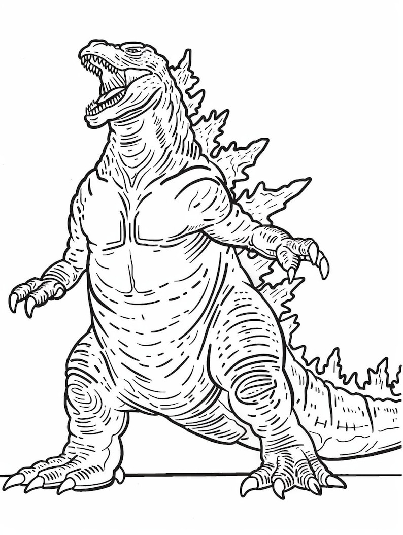 Color the Legendary Kaiju! Over 200 Godzilla Coloring Pages - Printable ...