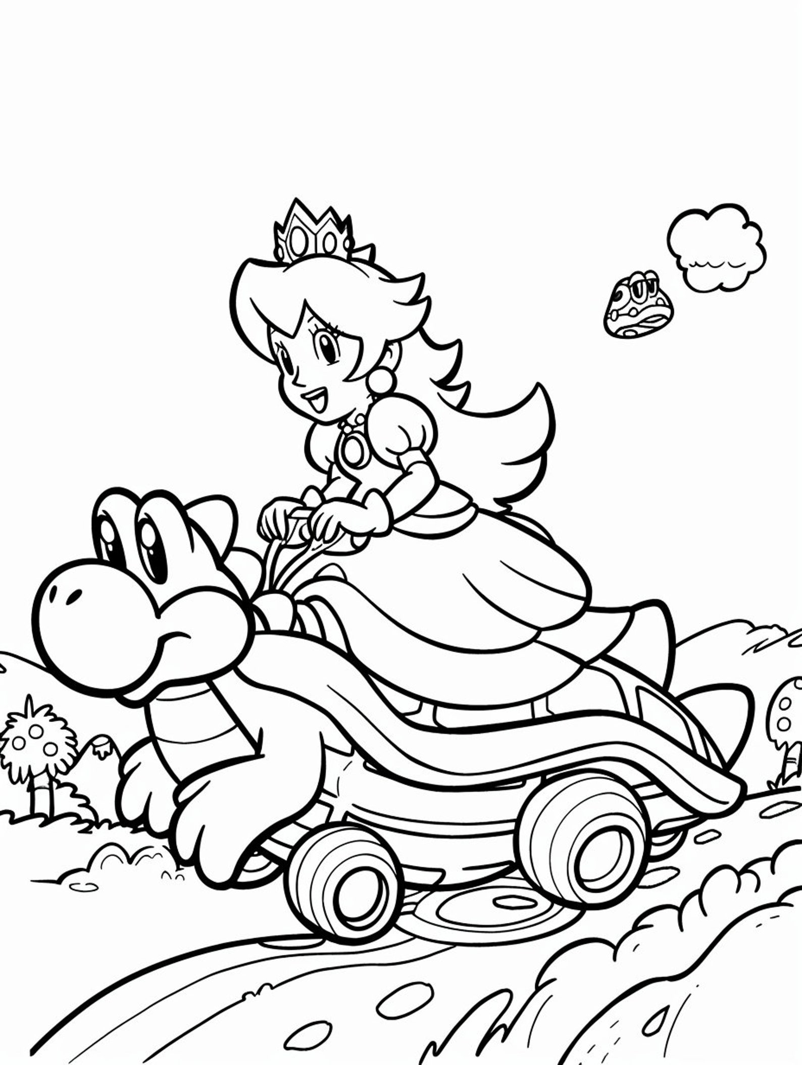 Princess Peach Coloring Adventure - 300+ Pages Printable Digital ...