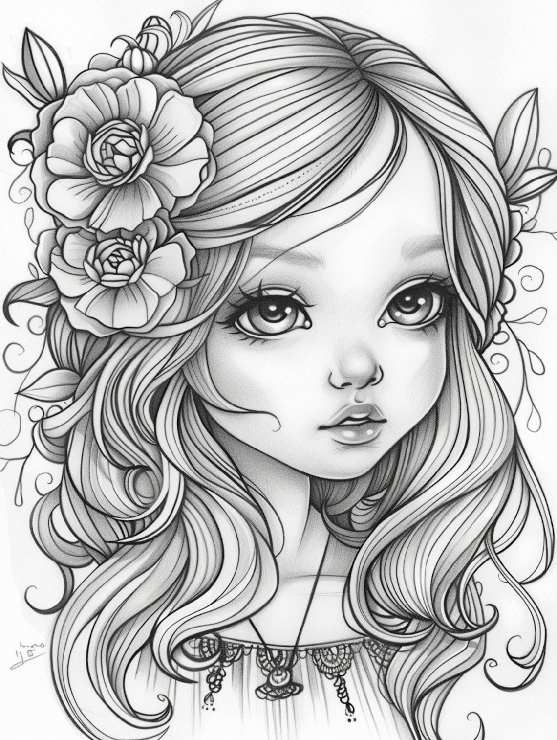 Over 100 Cute Fairy Girl Coloring Pages Printable, Digital Download - Etsy