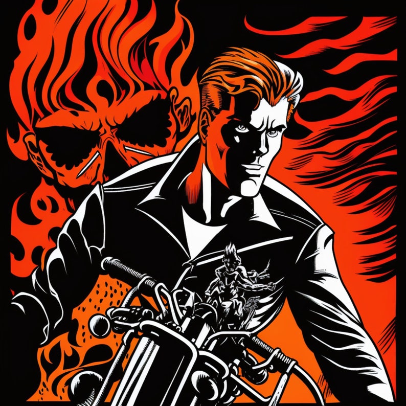 17 Unique Ghost Rider JPG for Digital Download , Marvel , Original Art ...