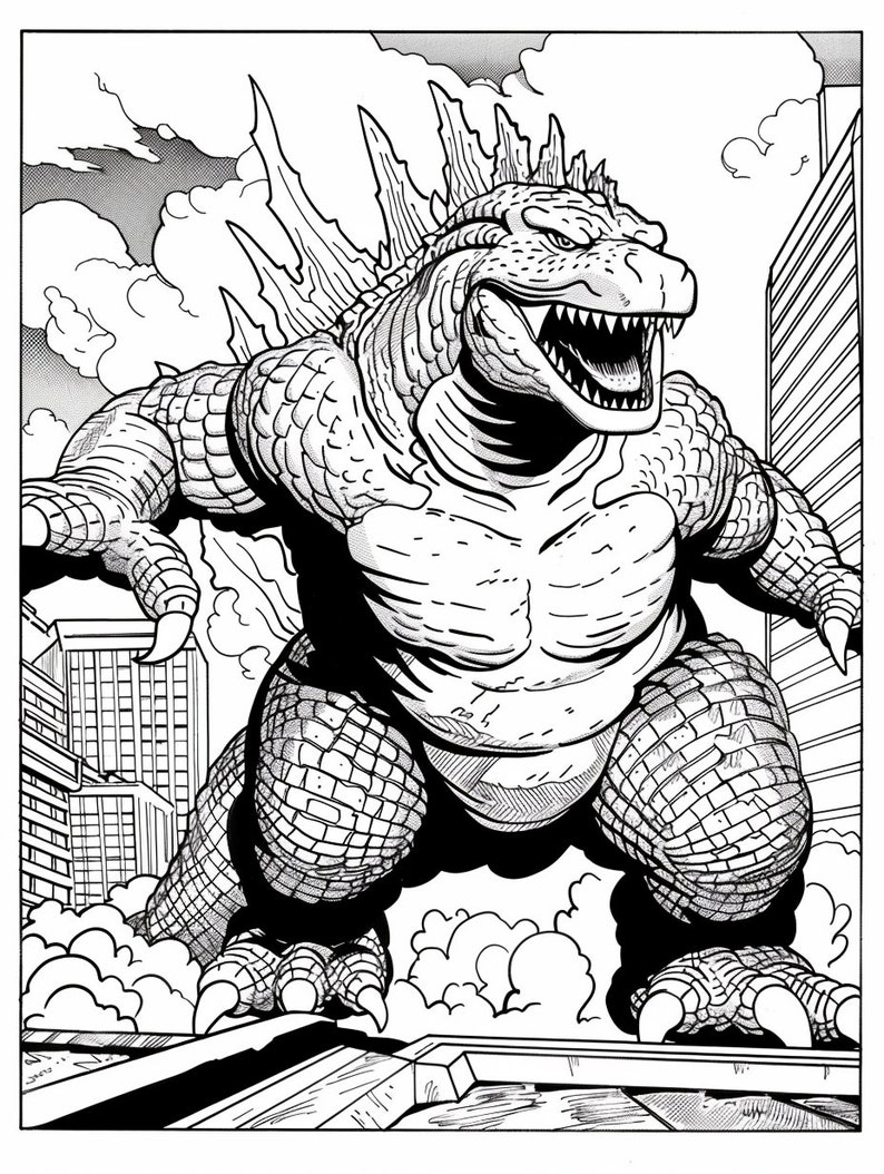 Color the Legendary Kaiju! Over 200 Godzilla Coloring Pages - Printable ...