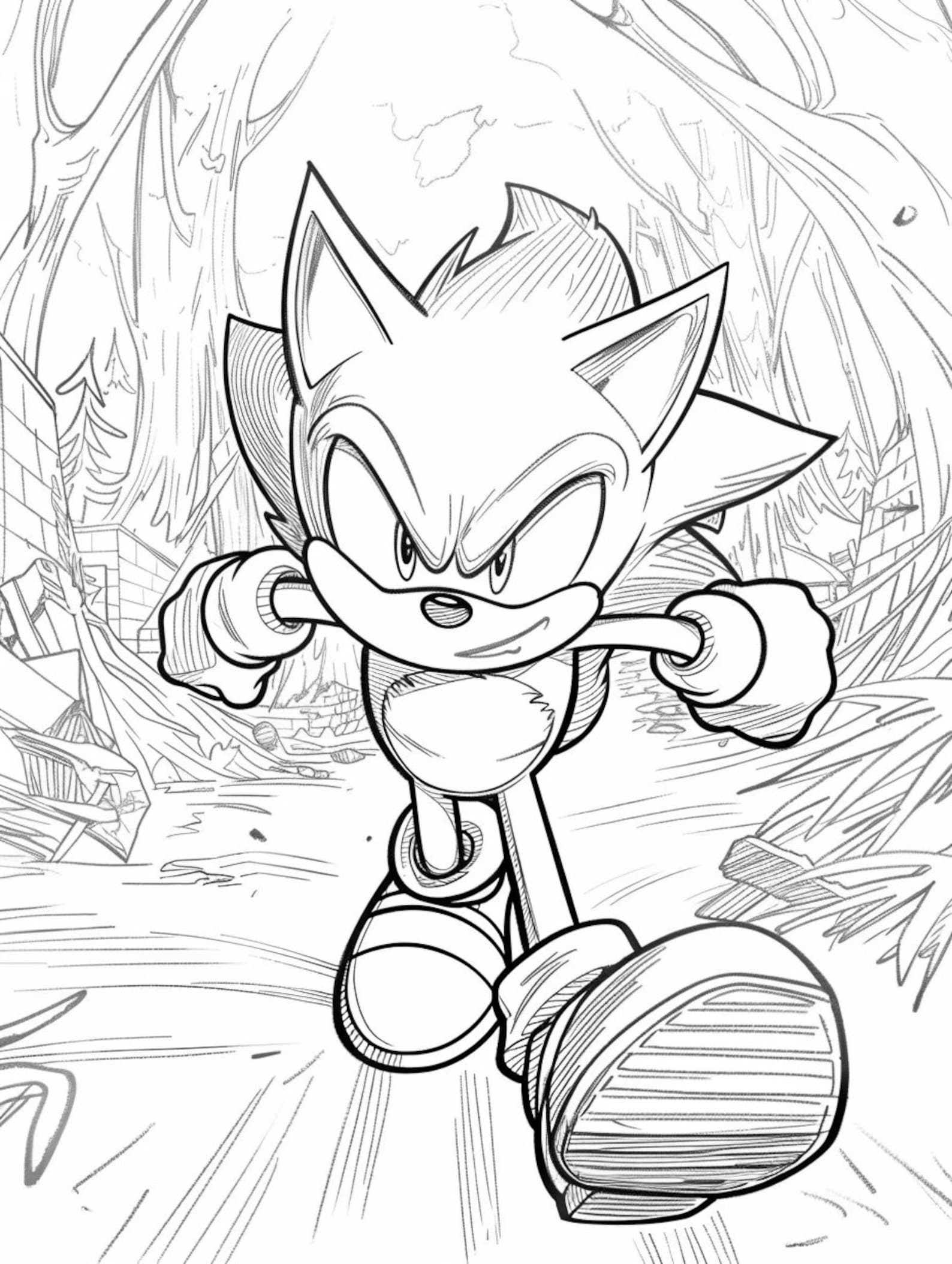 The Ultimate Sonic Coloring Adventure - 300+ Printable Digital Download ...