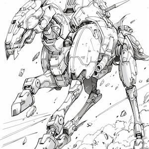 Gear Up! 200+ Printable Mecha Coloring Pages - Digital Download - Etsy