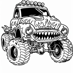 Over 200 Monster Truck Coloring Pages - Printable, Digital Download - Etsy