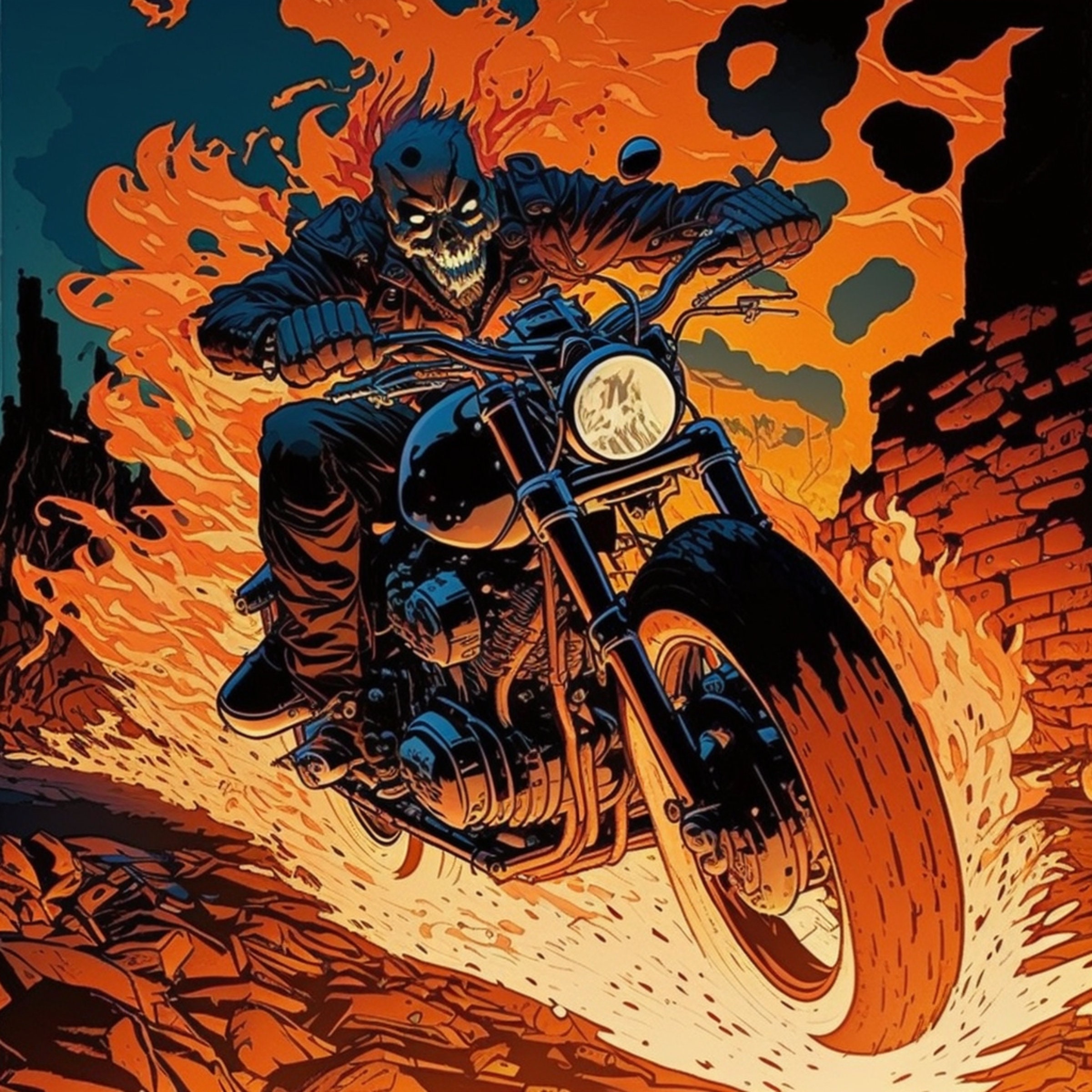 17 Unique Ghost Rider JPG for Digital Download , Marvel , Original Art ...
