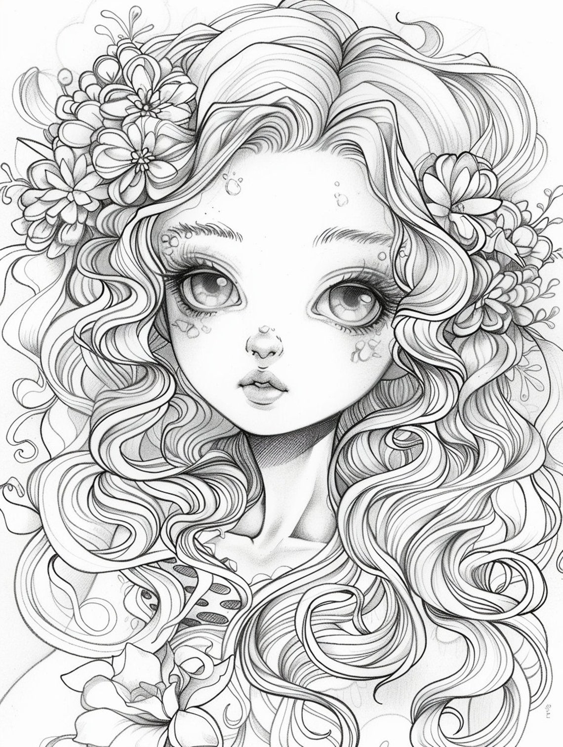 Over 100 Cute Fairy Girl Coloring Pages Printable, Digital Download - Etsy
