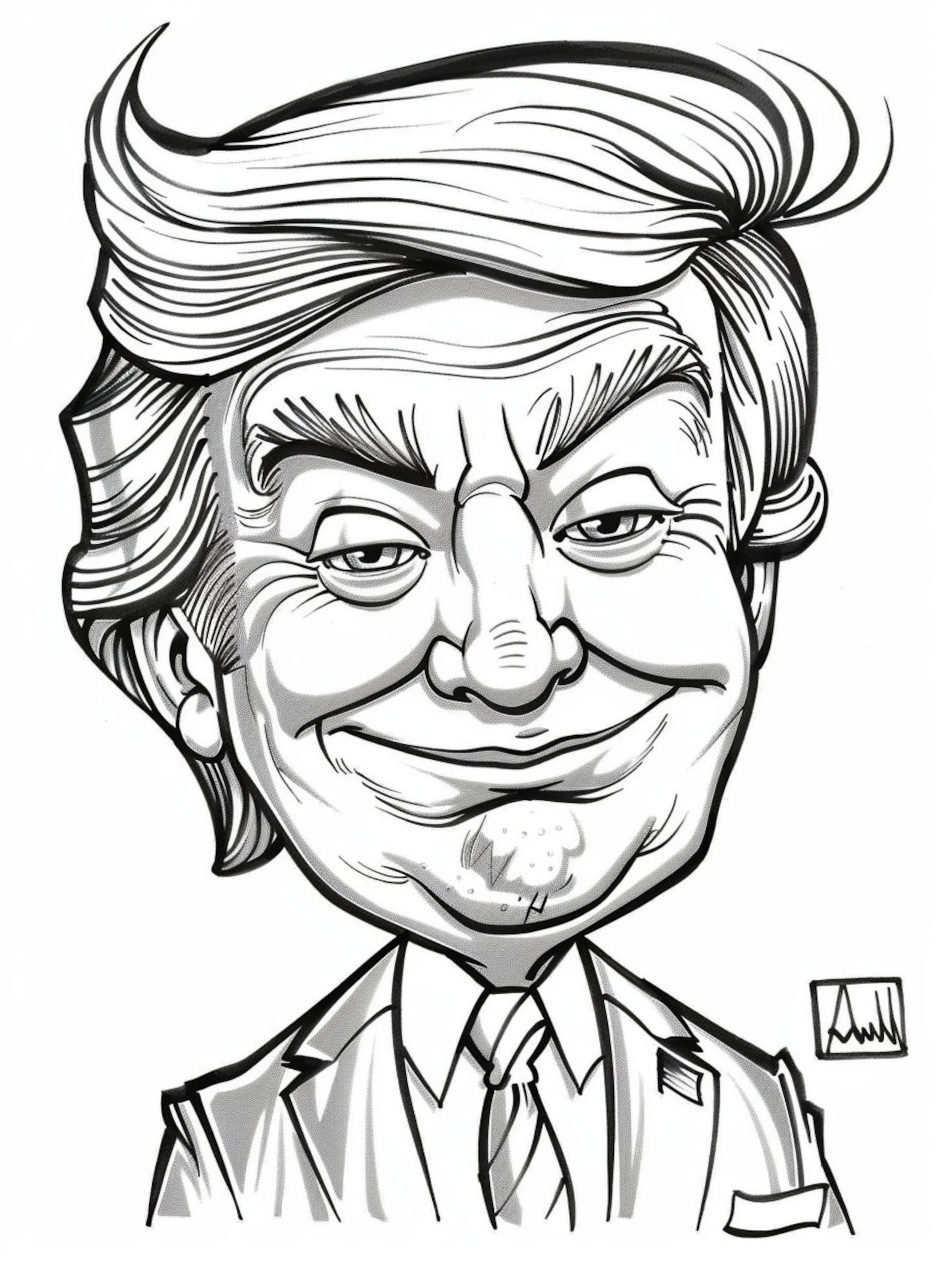 Over 100 President Trump Coloring Pages - Printable, Digital Download ...