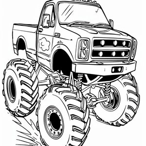 Over 200 Monster Truck Coloring Pages - Printable, Digital Download - Etsy