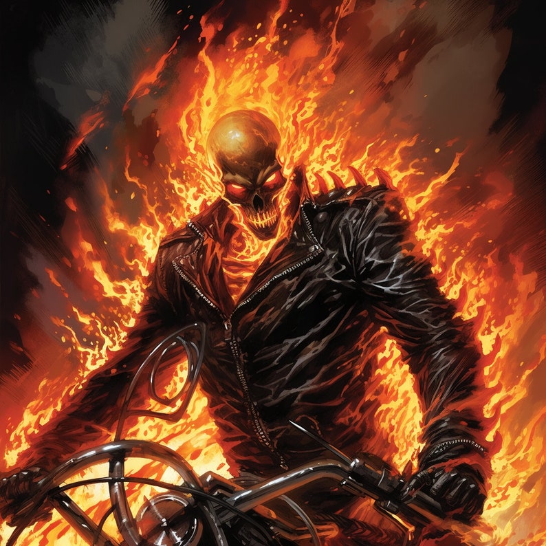 Over 30 Original Ghost Rider Printable Art for Digital Download. Check ...