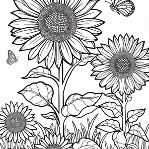 Embrace the Sunshine! Nearly 200 Sunflower Coloring Pages - Printable ...